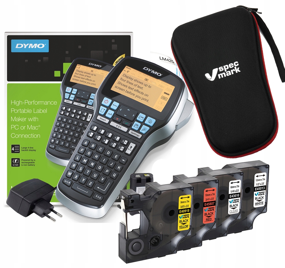 Drukarka DYMO LabelManager LM 420P walizka 4 taśmy - 12514760585 ...