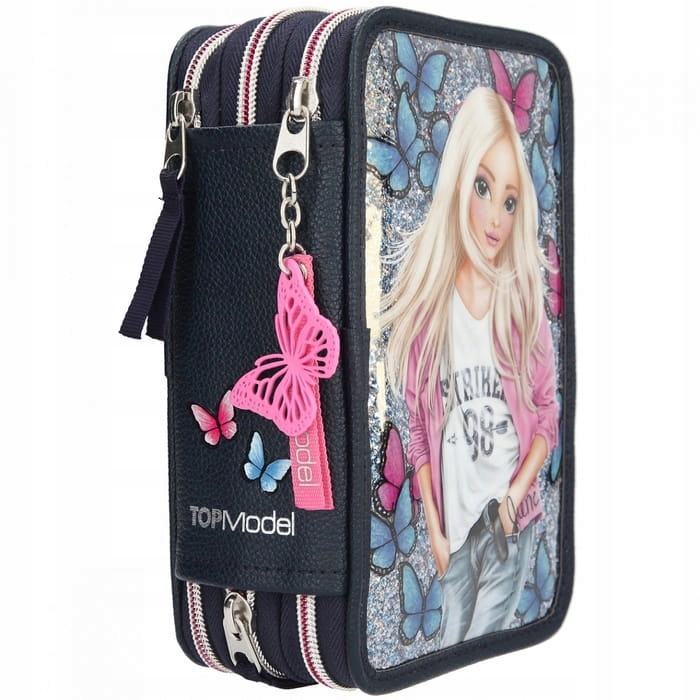 TOP MODEL Piórnik potrójny z wyposażenie Butterfly - 12154813749 ...