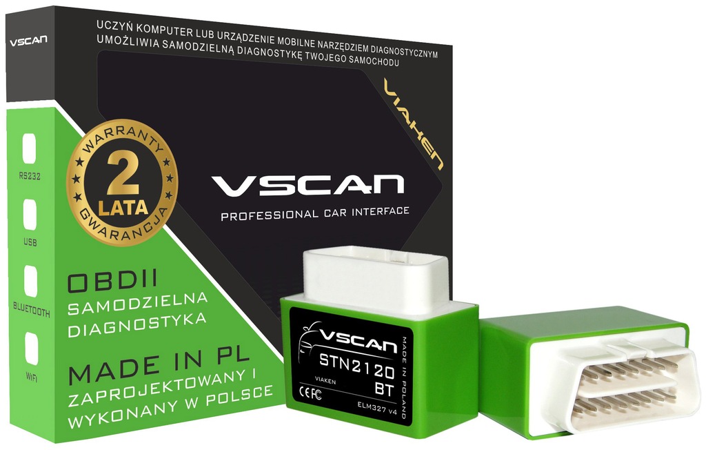 INTERFEJS ELM327 V4 OBD2 BLUETOOTH VSCAN STN2120 - 7222150742 - oficjalne archiwum Allegro