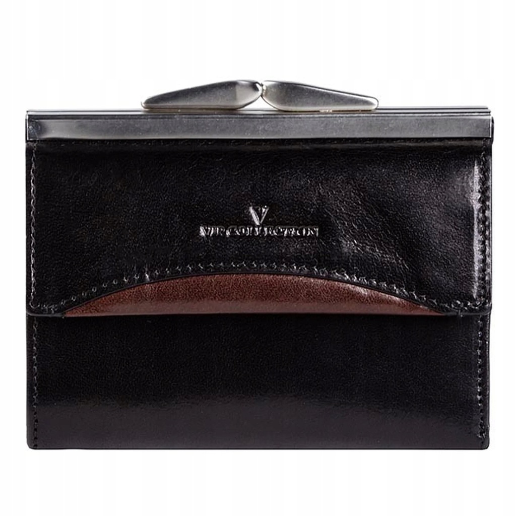 VIP COLLECTION Mały Portfel Damski V05-01-057-14 Czarny - 14772531561 ...