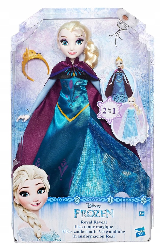 LALKA FROZEN KRAINA LODU Elsa Koronacja 2w1 B9203 - 7887003671 ...