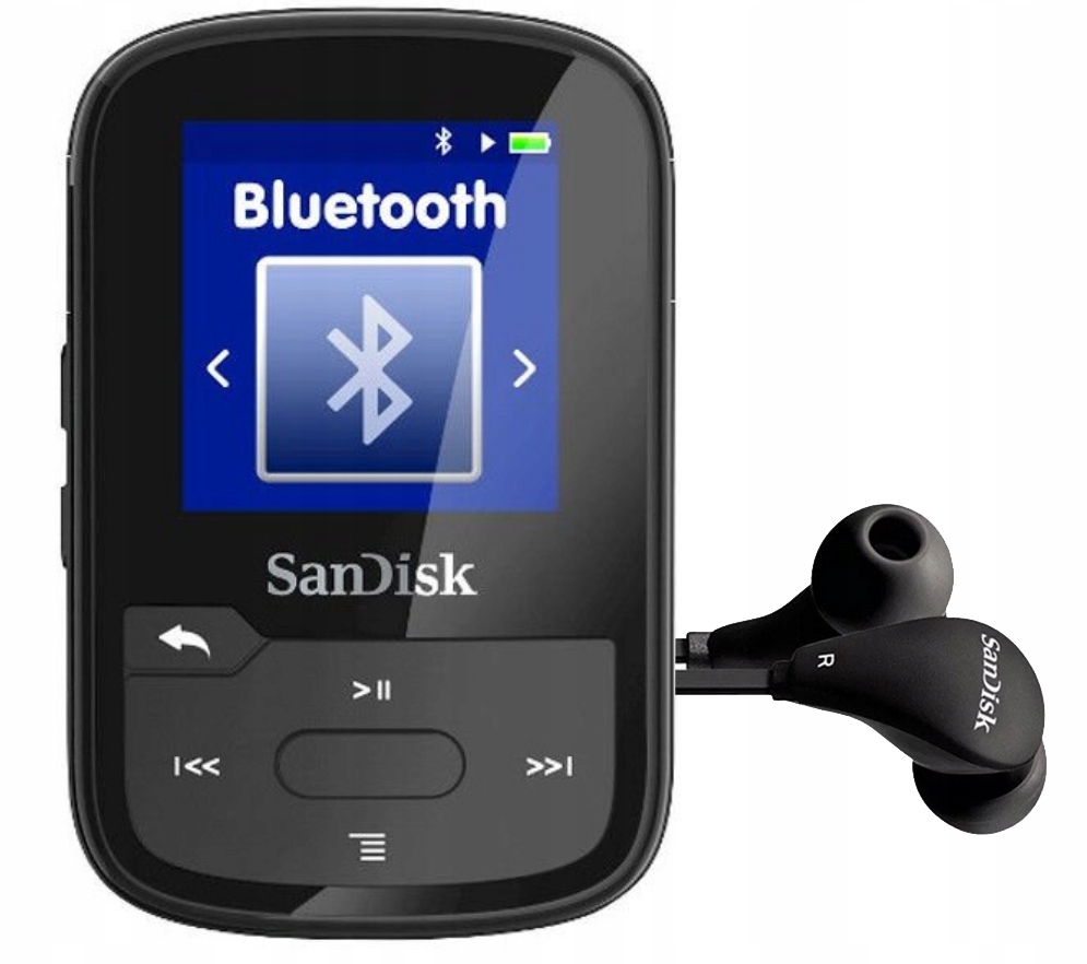 ODTWARZACZ MP3 FLAC Radio FM SANDISK Clip Sport Plus BLUETOOTH 32GB ...