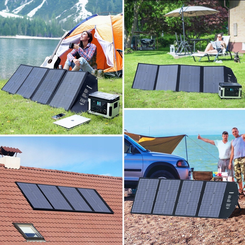Suaoki Solar Charger 100W Panel słoneczny USB DC - 10950904989 ...