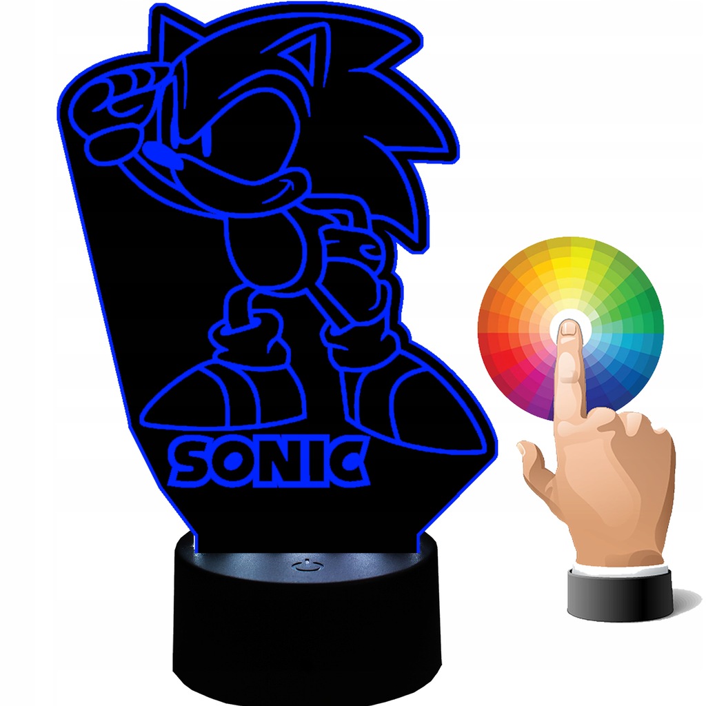 LAMPKA LED SONIC BAJKA FILM PODŚWIETLANA 3D - 12455771984 - oficjalne ...