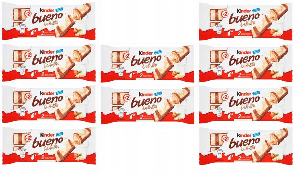 10x Baton KINDER Bueno White 39 g - 12000291026 - oficjalne archiwum ...