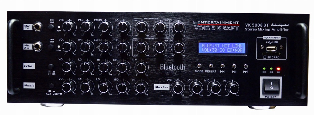 Wzmacniacz powermikser Vk-5008 Voice Kraft USB,,Bt - 11804712983 - oficjalne archiwum Allegro