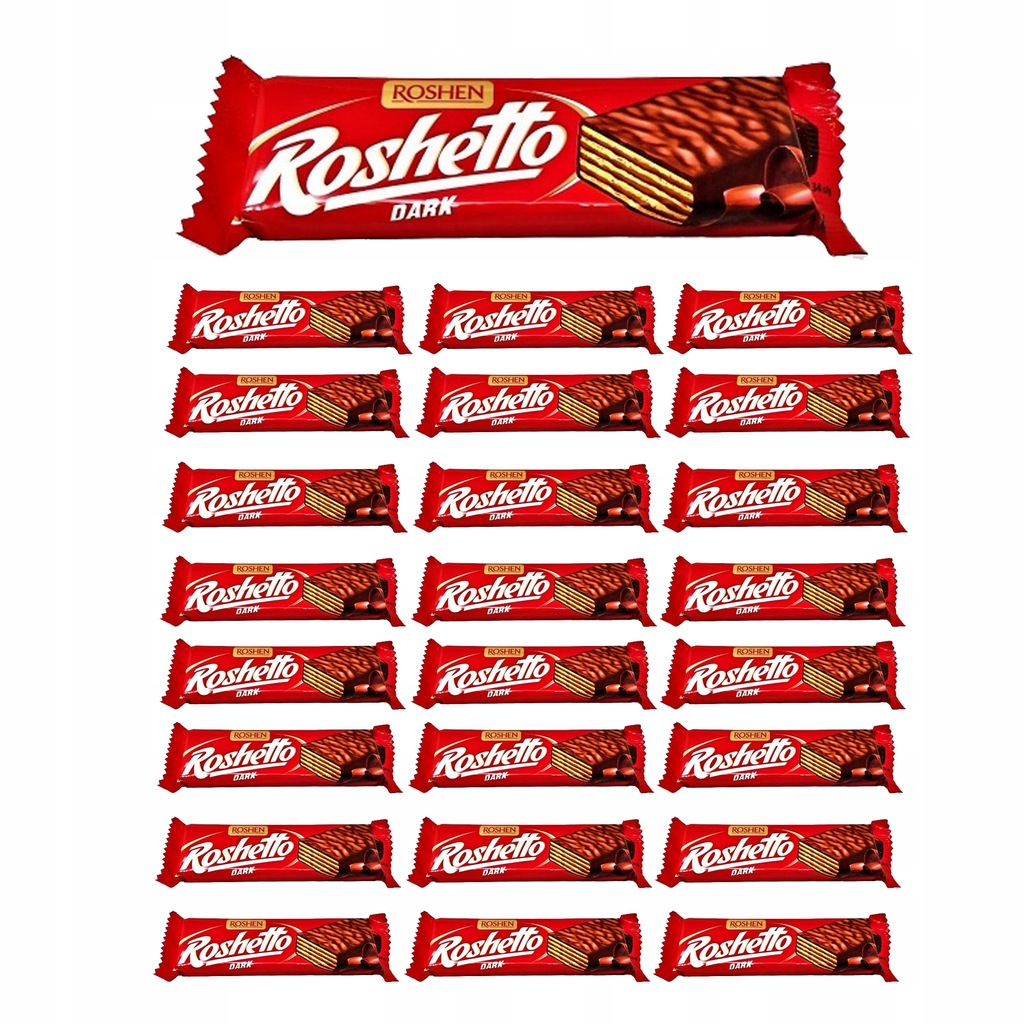 Roshen Baton Wafelek Roshetto Dark 34g x 25szt - 14249201283 ...