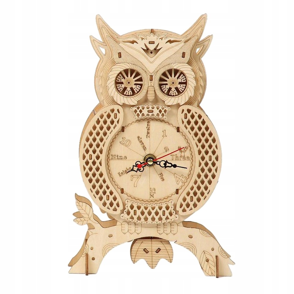 DIY 3D Sowa Model Zegara Zestawy Drewniany - 13912446395 - oficjalne archiwum Allegro