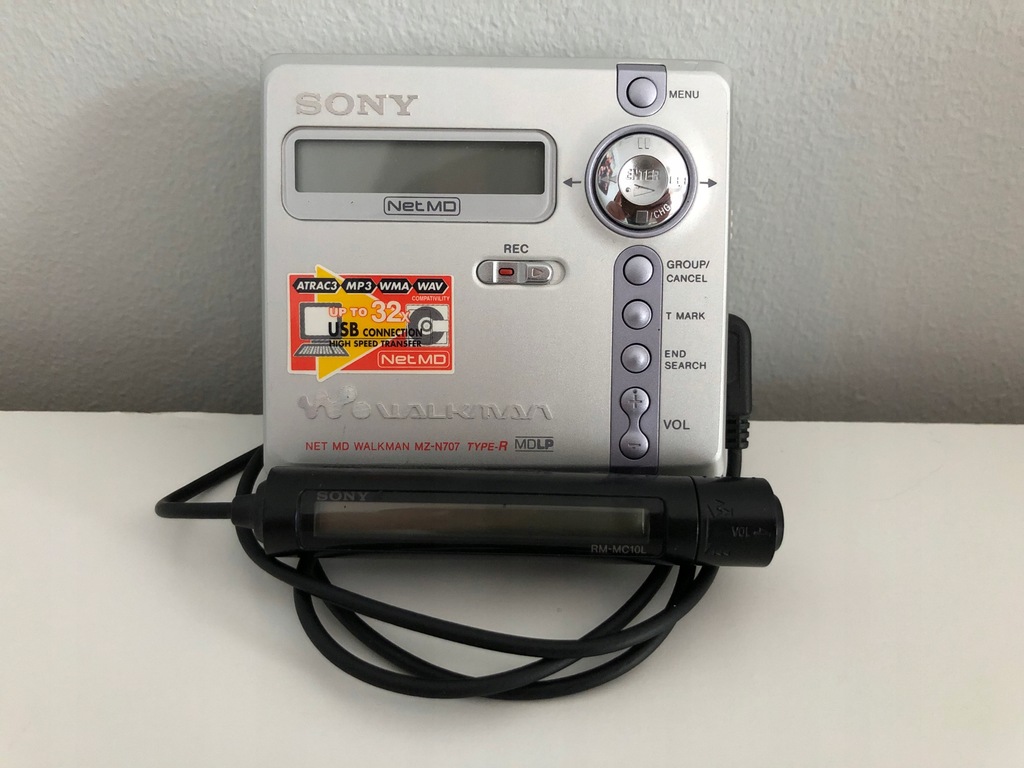 Sony MZ-N707 (Walkman/Net-MD/MiniDisk) - 13369367296 - oficjalne archiwum Allegro