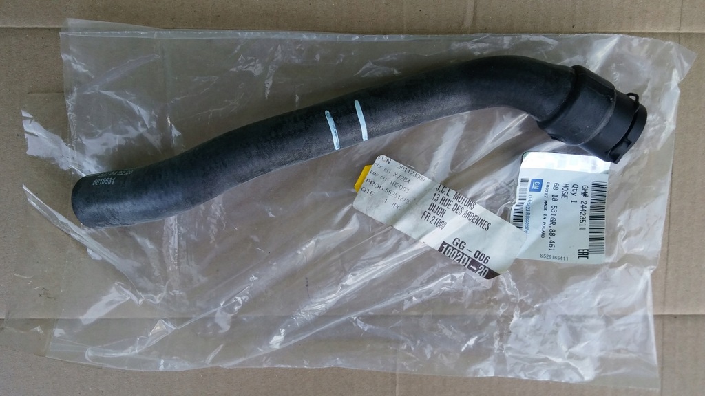 OPEL WĄŻ PRZEWÓD NAGRZEWNICY GM 24423511 ORYGINAŁ - 8345174553 ...