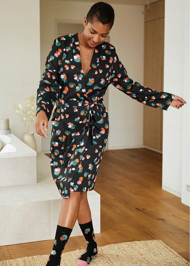 BPC BONPRIX COLLECTION _LZ CWE SZLAFROK KĄPIELOWY WE WZÓR _/ 46 ...