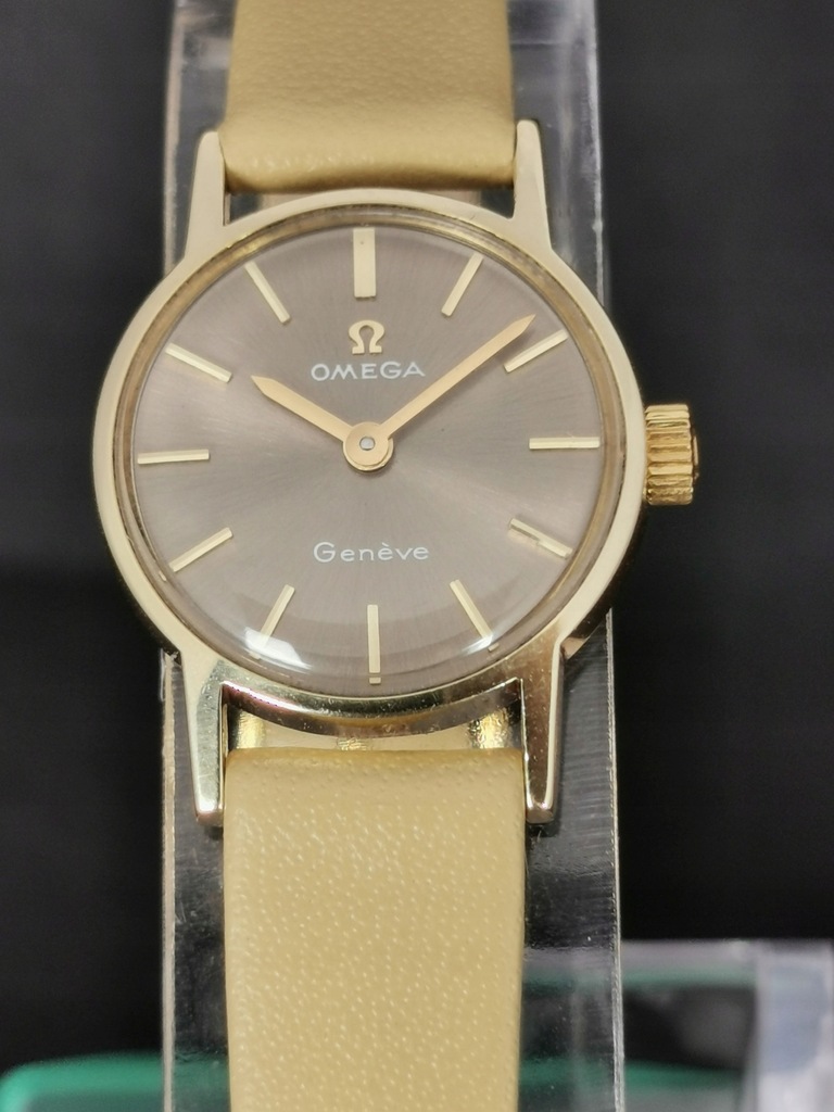 Omega Genève, złoto 14K 0.585, 1968s, oryginalny - 13417083477 ...