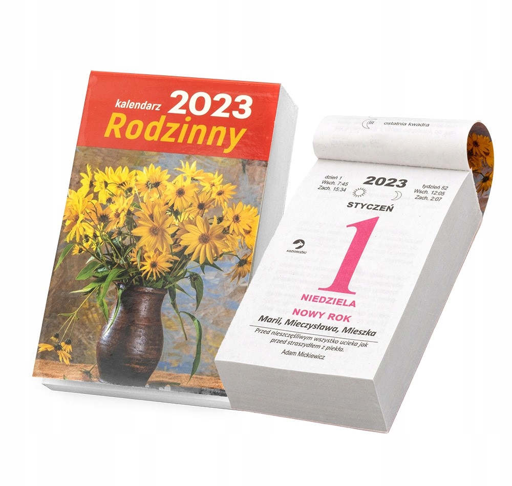 Kalendarz zdzierak zrywany 2023 B7 rodzinny - 12611828486 - oficjalne archiwum Allegro