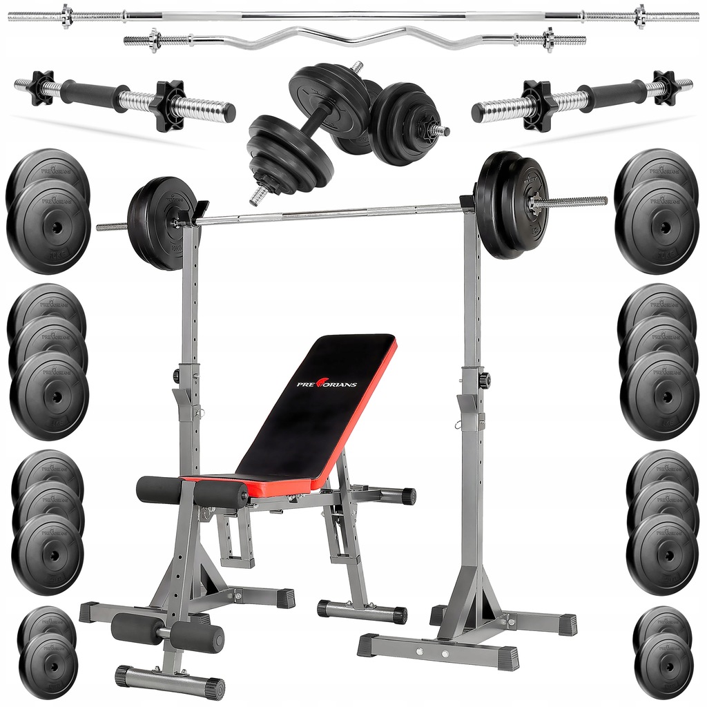 Zestaw 127kg siłownia do wyciskania przysiadów - 14062645469 ...