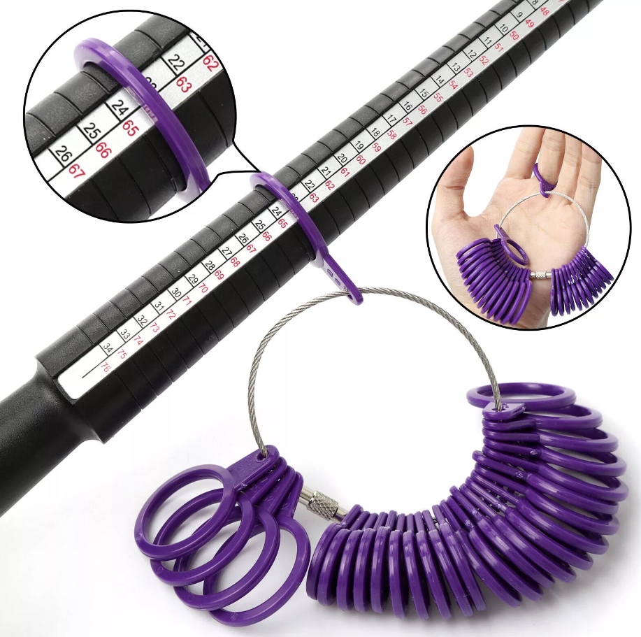 MIARKA JUBILERSKA DO PIERŚCIONKA TRZPIEŃ ZESTAW - 12706143982 - oficjalne archiwum Allegro