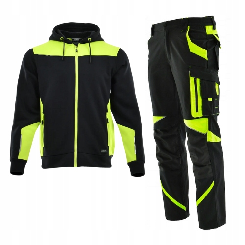 UBRANIE odblaskowe ZESTAW roboczy ELASTYCZNE spodnie bluza dresowa NEOFLEX - 16343765951 ...
