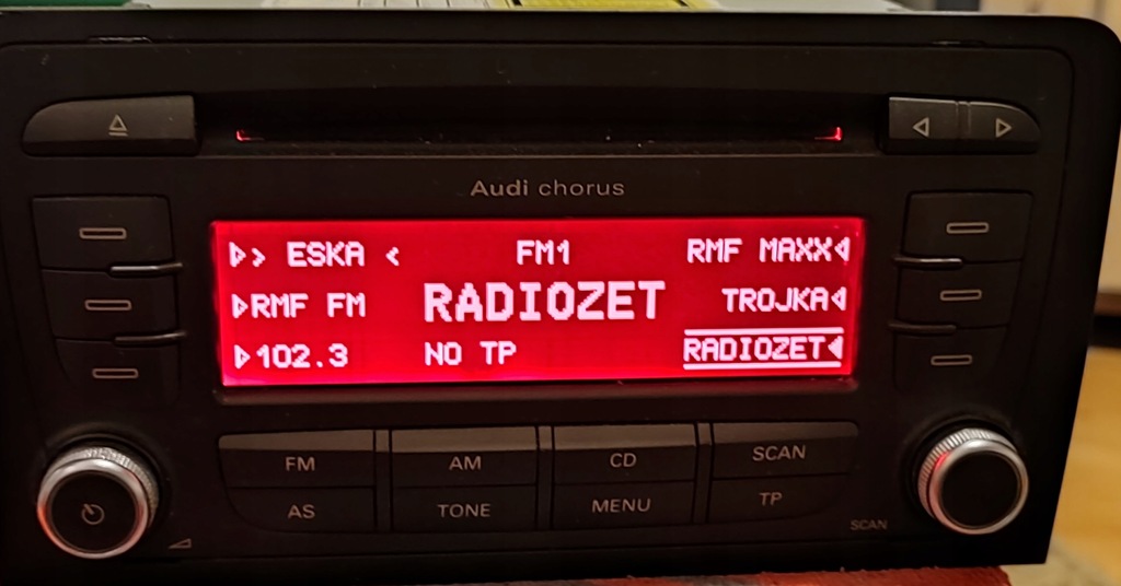 RADIO CHORUS CD AUDI A3 8P LIFT 8P0035152E + KOD - 13499477462 - oficjalne archiwum Allegro