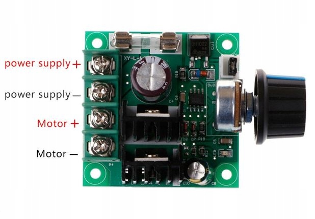 Regulator obrotów silnika PWM DC 12-40V 10A - 12259537381 - oficjalne archiwum Allegro