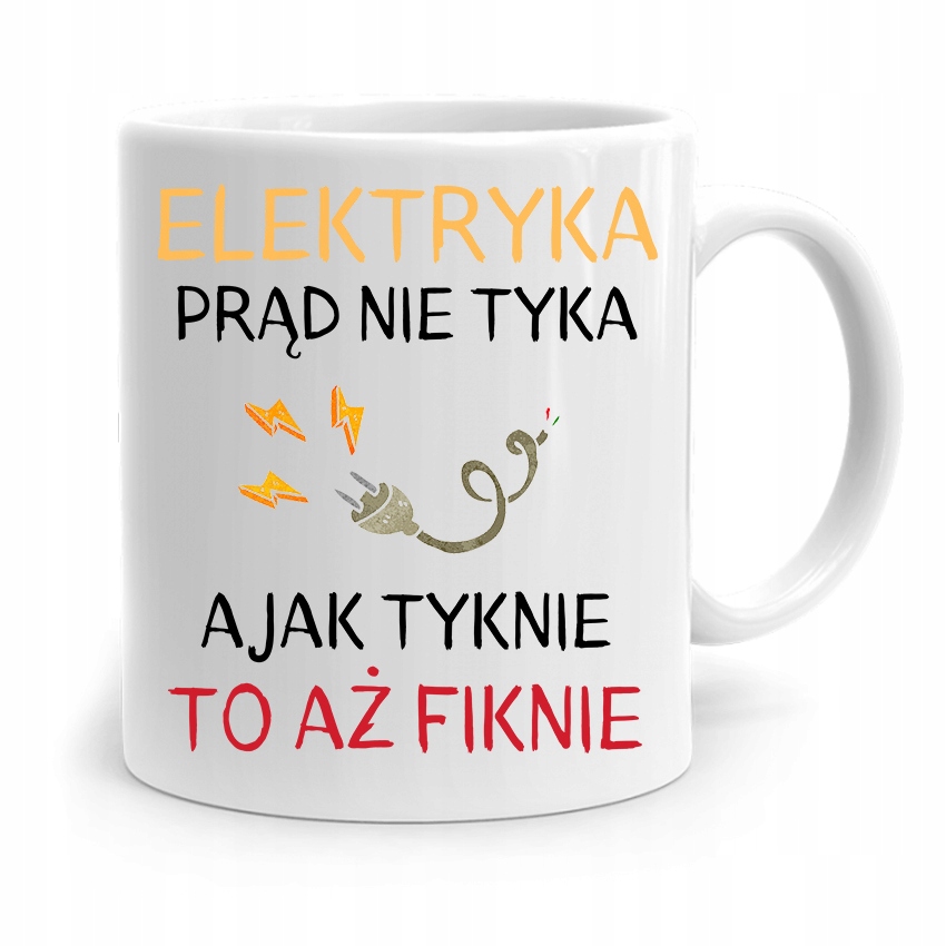 KUBEK PREZENT DLA ELEKTRYKA PRĄD NIE TYKA - 11944180272 - oficjalne archiwum Allegro