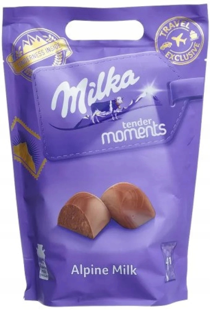 CZEKOLADKI MILKA TENDER MOMENTS ALPINE MILK 405g - 13908492909 - oficjalne archiwum Allegro