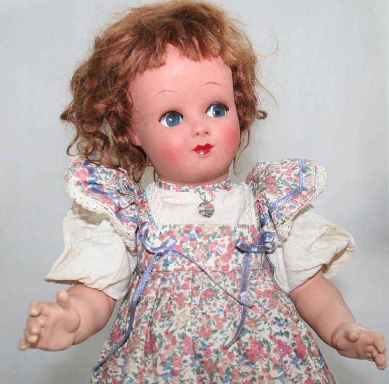 STARA LALKA UNICA LATA 50-te 42 cm. - 13852276836 - oficjalne archiwum ...