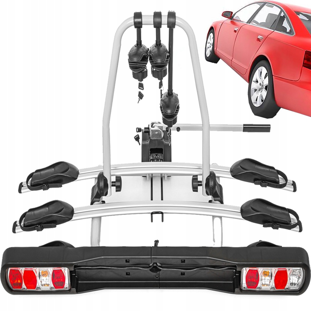 PLATFORMA ROWEROWA BAGAŻNIK NA HAK 3 ROWERY UCHYŁ - 13268449543 ...