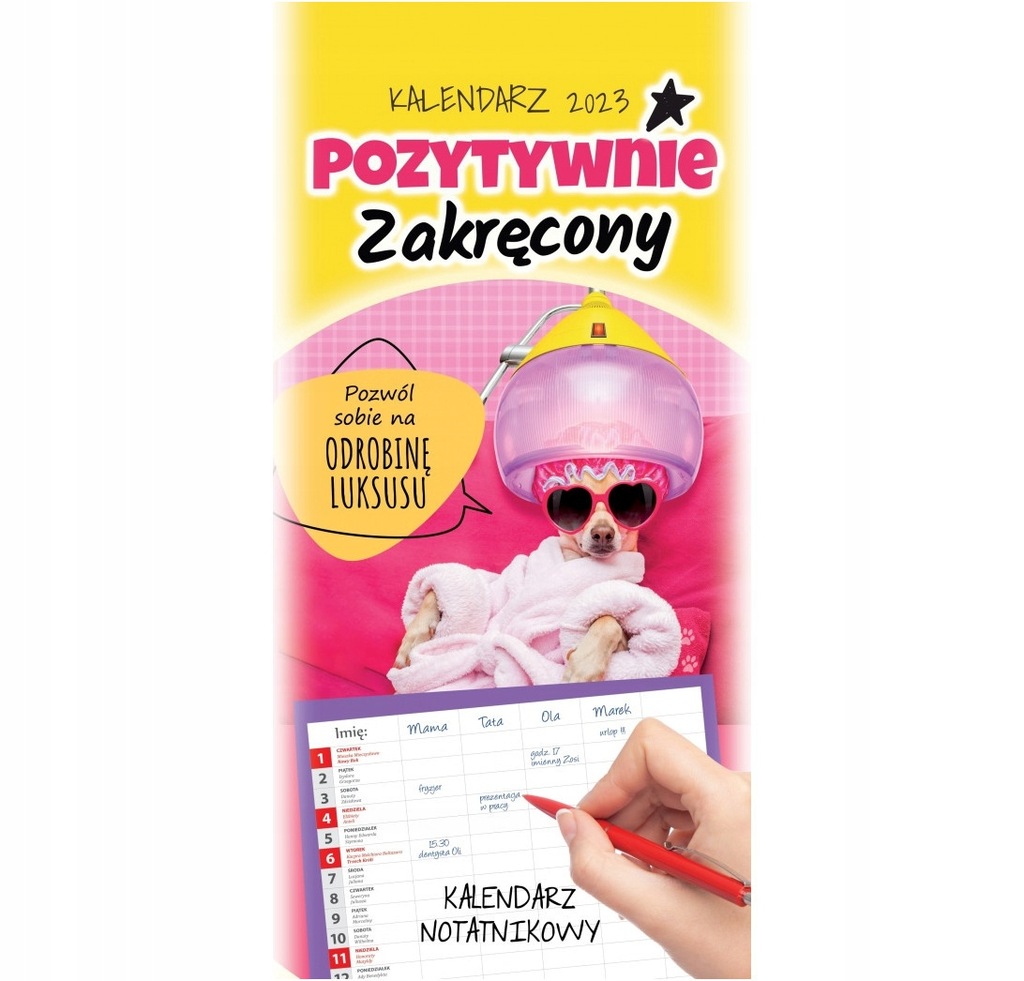 Kalendarz 2023 ścienny notatnikowy Pozytywnie zakr - 12758381239 ...