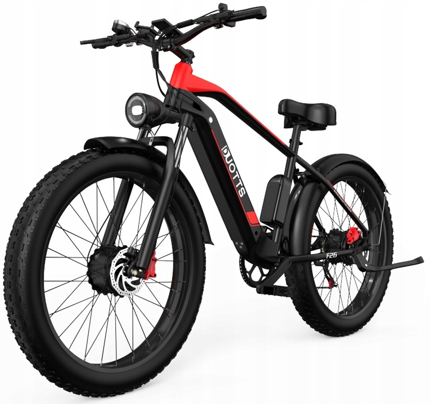 Rower elektryczny DUOTTS F26 48V 20Ah szary Duży zasięg 2 x Silnik B ...
