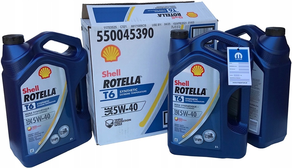 Karton oleju silnikowego 5W-40 SHELL ROTELLA T6 - 11157777757 ...