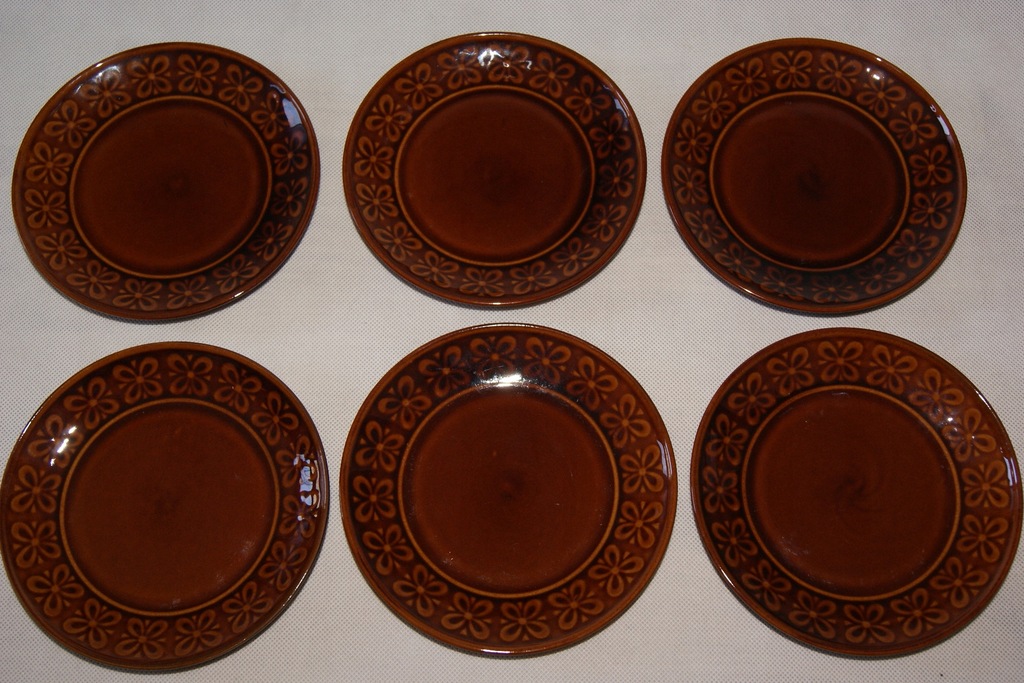 TALERZE deserowe porcelit Pruszków kokardki PRL @ - 11886644400 - oficjalne archiwum Allegro