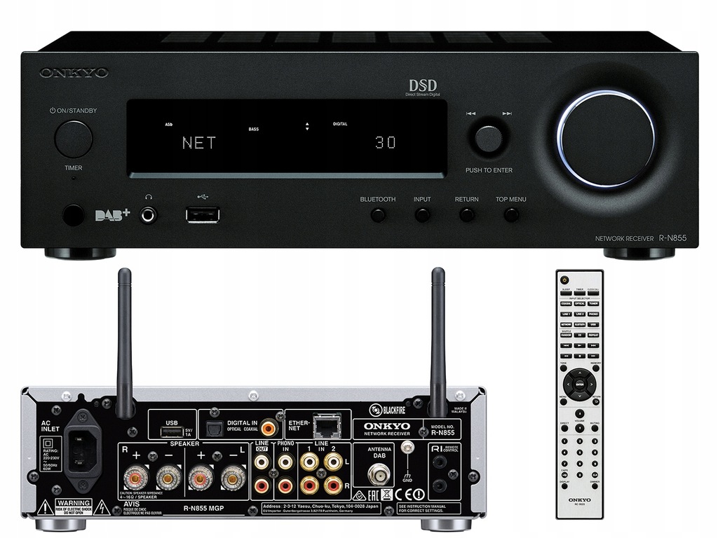 ONKYO R-N855 AMPLITUNER STEREO DAB+BLUETOOTH FLAC - 10748369786 - oficjalne archiwum Allegro