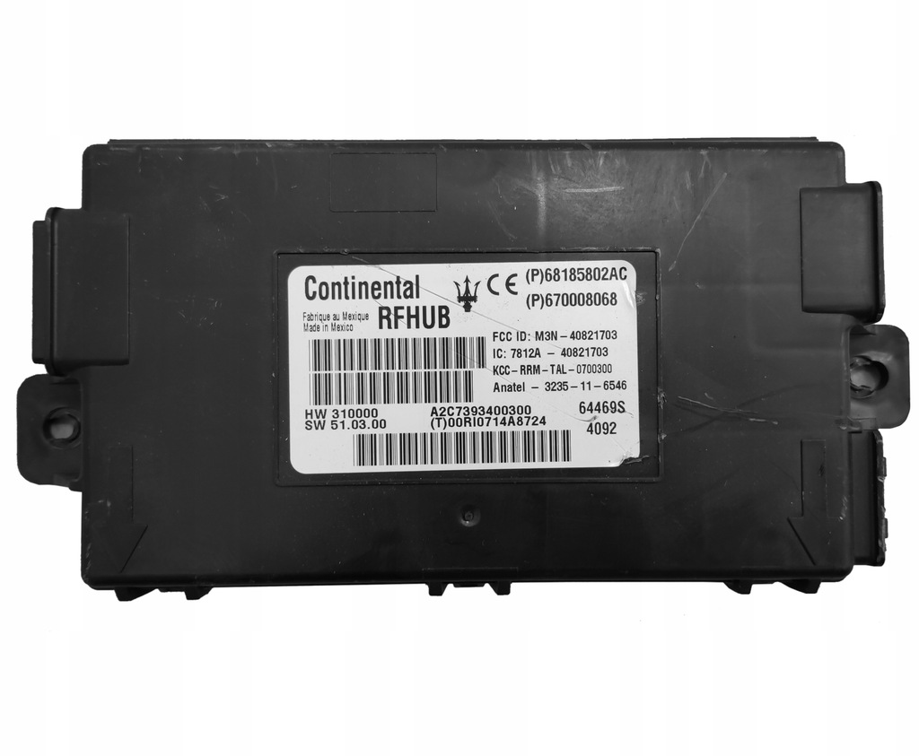 MODUŁ STEROWNIK RFHUB MASERATI GHIBLI III 2013- - 10083473771 ...