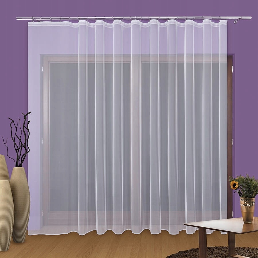 Firana na Metry 315cm Firany Gładkie Siatka Biała - 10720583051 - oficjalne archiwum Allegro