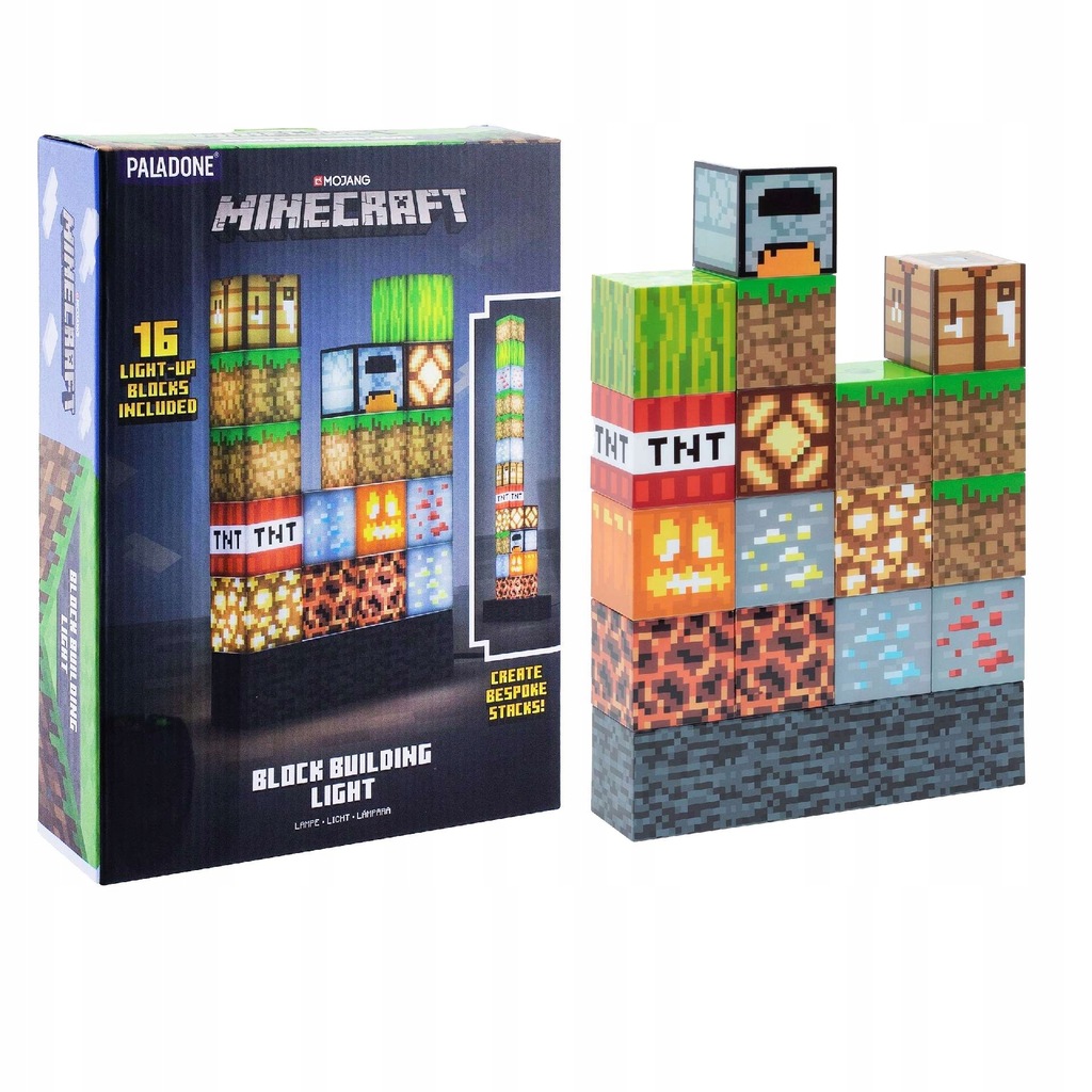 LAMPKA MINECRAFT BLOCK BUILDING LIGHT NOWA - 11721681145 - oficjalne ...
