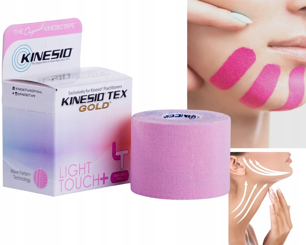 Taśma tejpy Kinesiotaping twarzy biustu lifting - 13339768223 - oficjalne archiwum Allegro