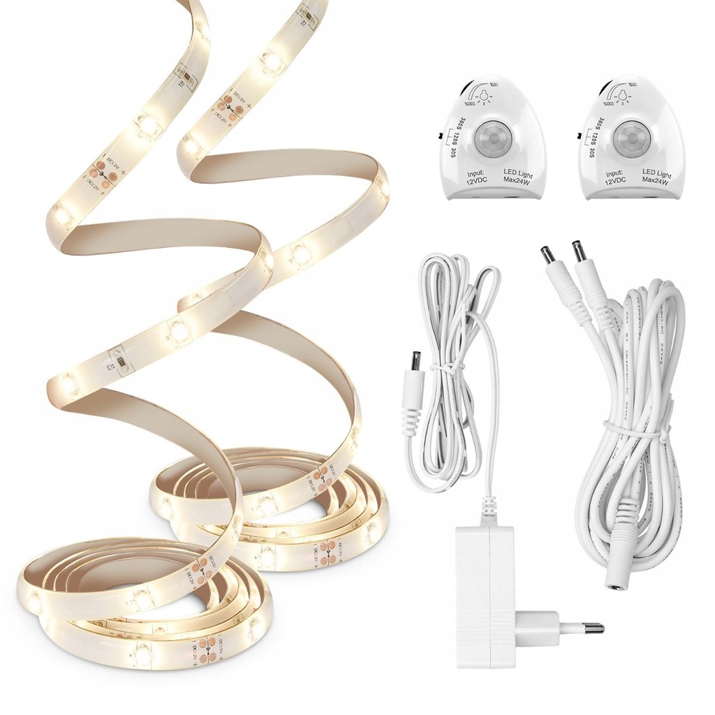 Listwa Oświetlenie LED z Czujnikiem Ruchu Biała - 11175131708 ...