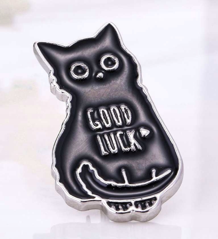 Pin przypinka Czarny Kot GOOD LUCK Koty Pech - 11806362603 - oficjalne ...
