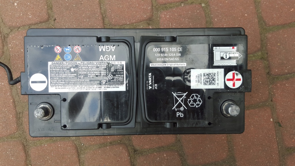 AKUMULATOR AGM VARTA 000915105CE 92AH 520 A DIN - 7616447330 ...