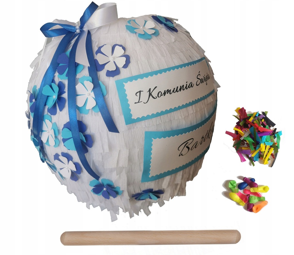 PINIATA komunia chłopiec imię 90 cm dodatki - 13432063307 - oficjalne ...