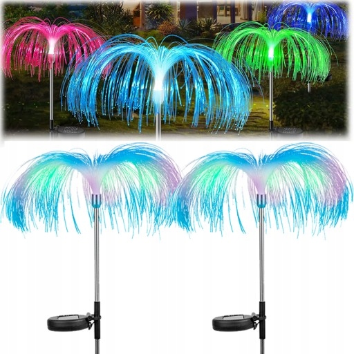 2SZT LAMPA SOLARNA OZDOBA OGRODOWA MEDUZA LAMPKA - 13307115062 - oficjalne archiwum Allegro
