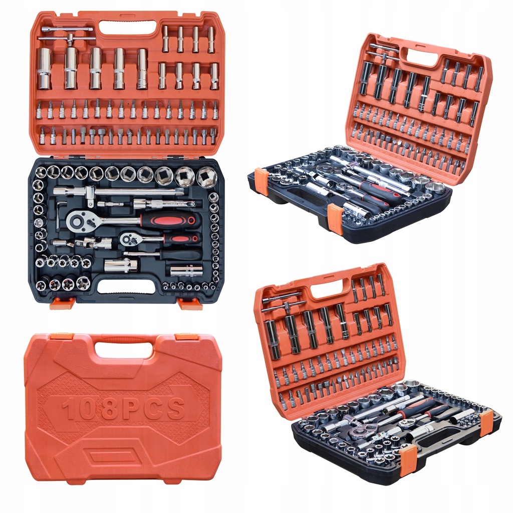 ZESTAW KLUCZY NASADOWYCH: KLUCZE NASADOWE, BITY TORX -108 elementów - 15294401044 - oficjalne ...