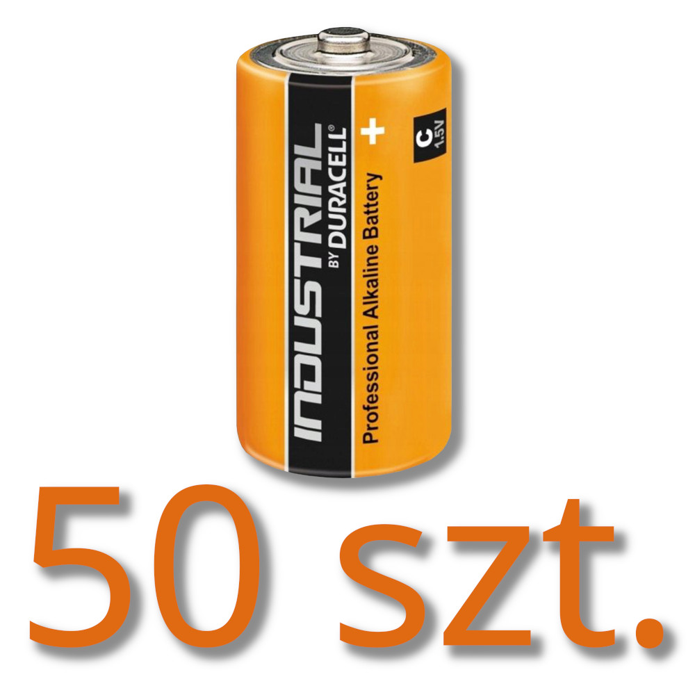 50x Bateria Duracell Industrial alkaliczna R14 1,5V - 17138533153 ...