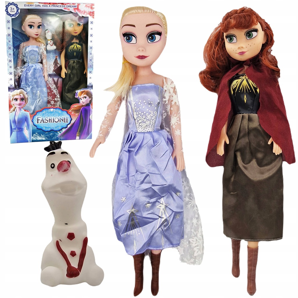 KRAINA LODU LALKA ANNA ELSA OLAF FROZEN ZESTAW 3w1 - 13414756171 ...