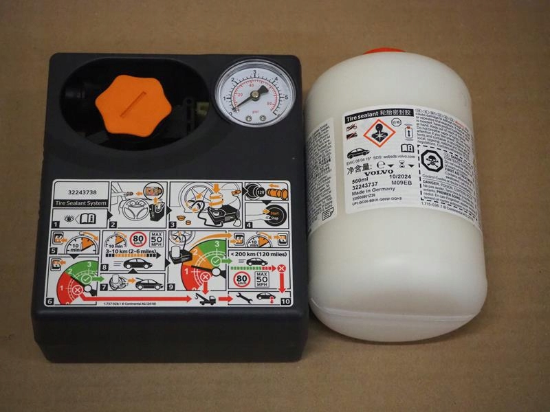 ZESTAW NAPRAWCZY KOŁA KOMPRESOR POMPKA KLEJ VOLVO S60 V60 - 14912800083 ...