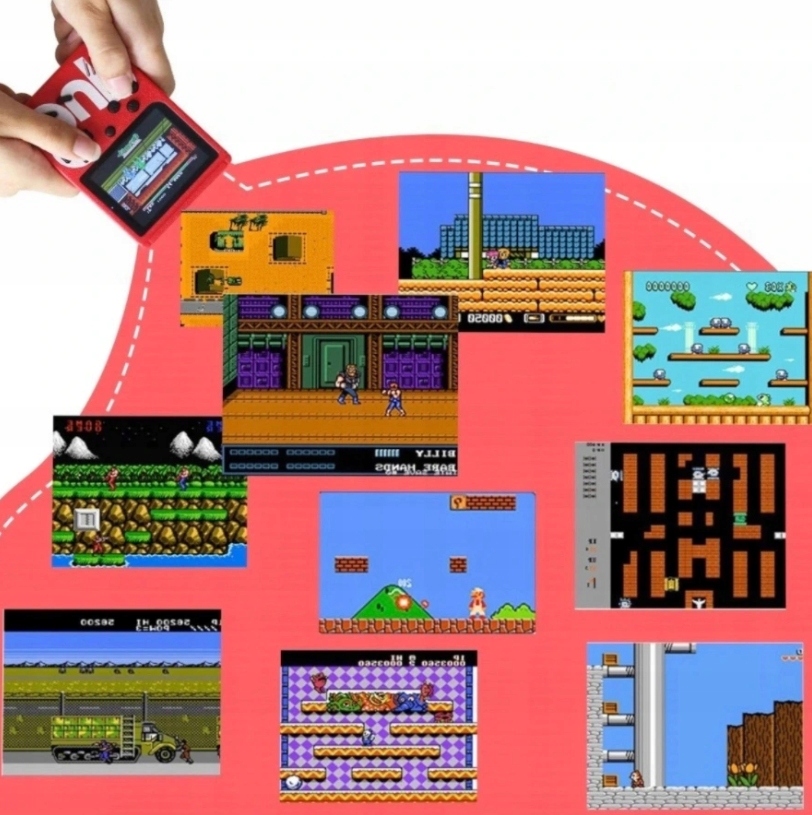 KONSOLA DO GIER RETRO + PAD 400 GIER PRZENOŚNA - 11288240771 ...