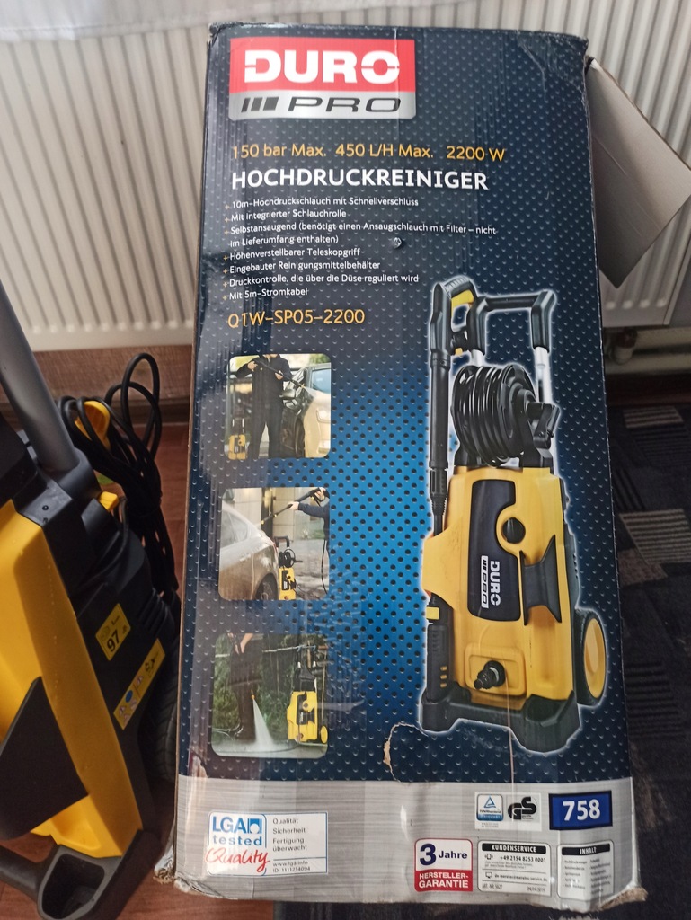 Duro Pro myjka cisnieniowa Q1W-SP05-2200 150Bar - 9103236618 - oficjalne archiwum Allegro
