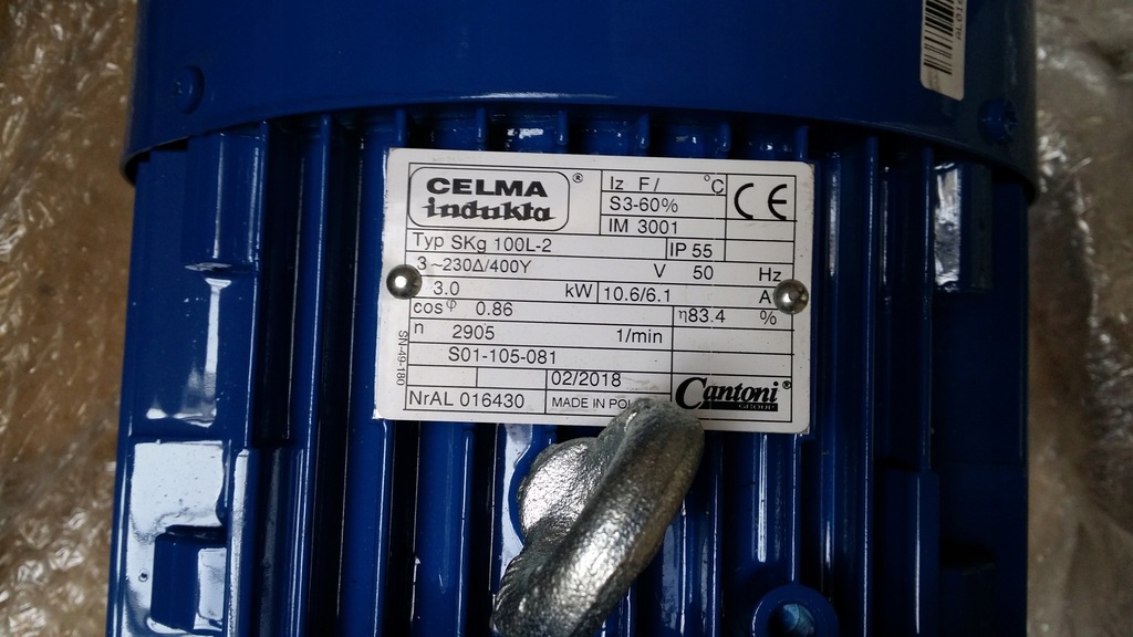 Silnik Celma Indukta SKG100L2 3kW / 2905 obr./min. - 7836267841 - oficjalne archiwum Allegro