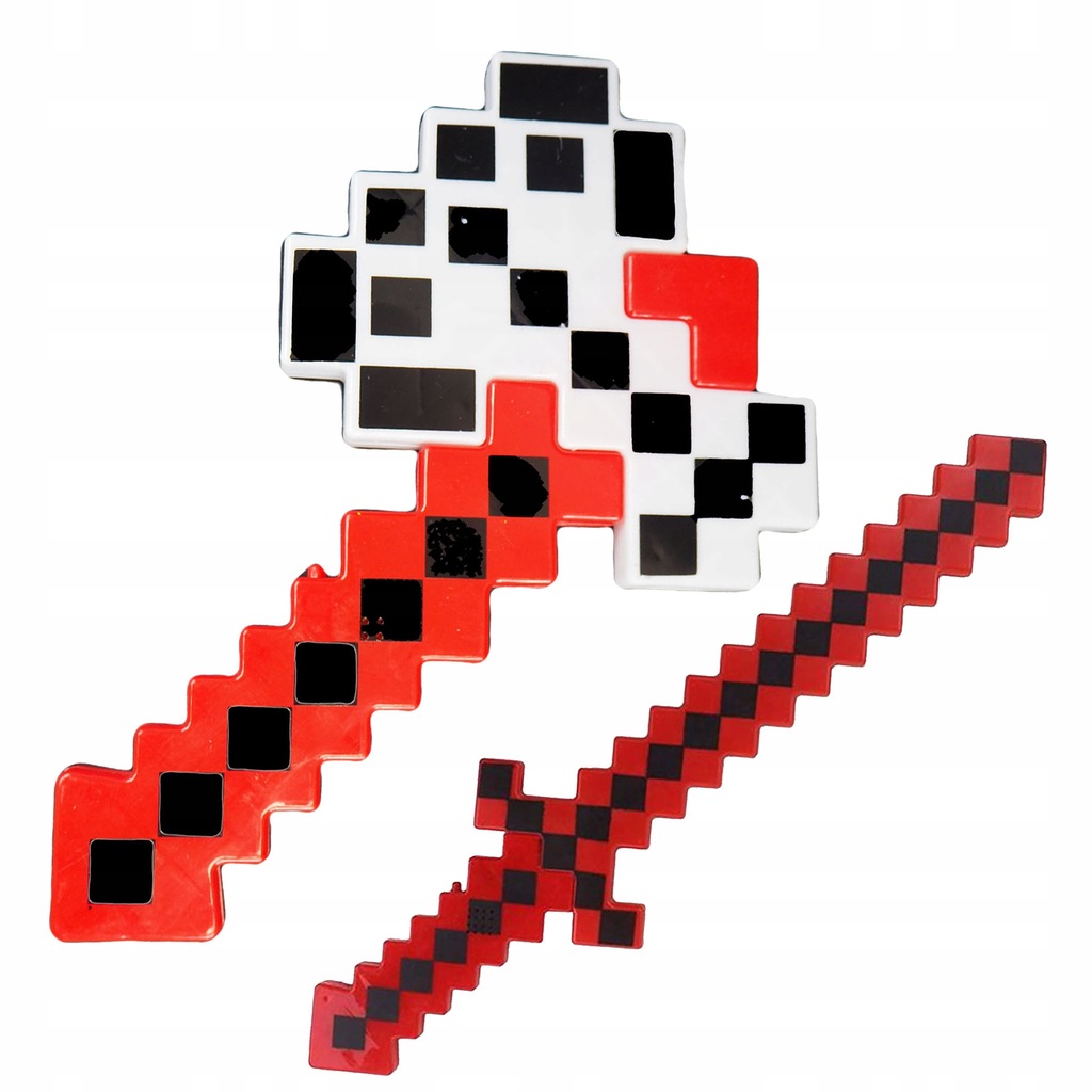 MINECRAFT ZESTAW 2w1 MIECZ ŚWIETLNY SIEKIERA TOPÓR - 13156754297 ...