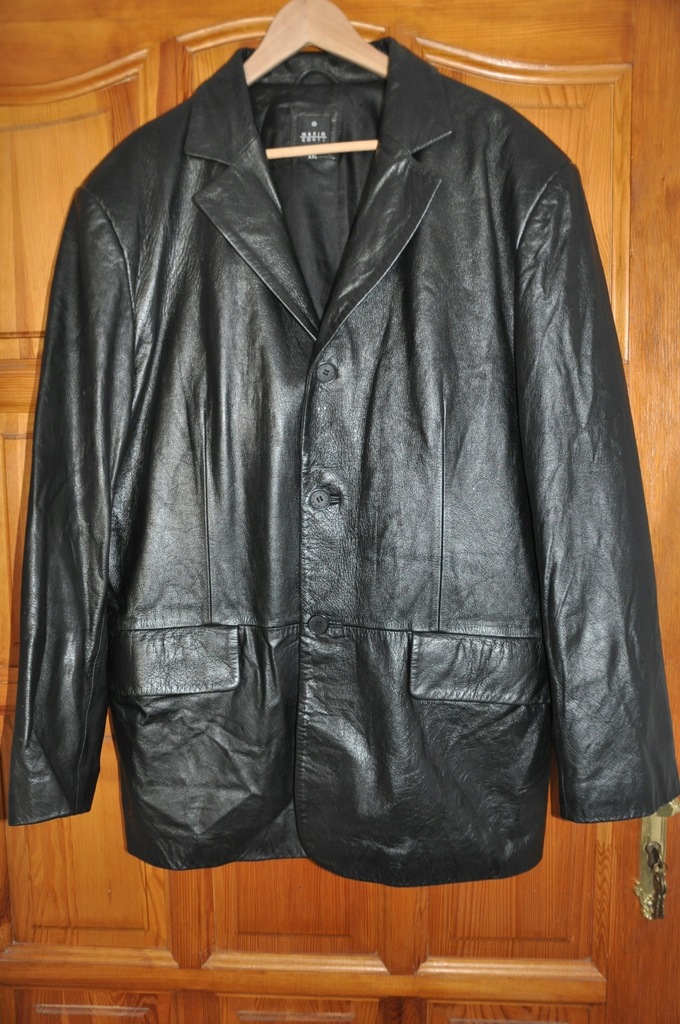 Mario Conti czarna skórzana kurtka/marynarka XXL - 12561260401 ...