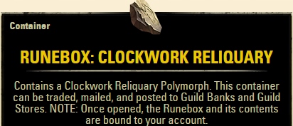 Clockwork Reliquary Box Elder Scrolls Online ESO - 9837835404 ...